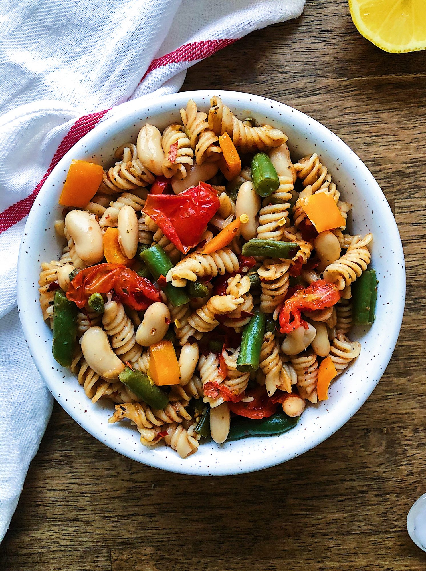 Vegan Rainbow Veggie Pasta Recipe - Tasting to Thrive