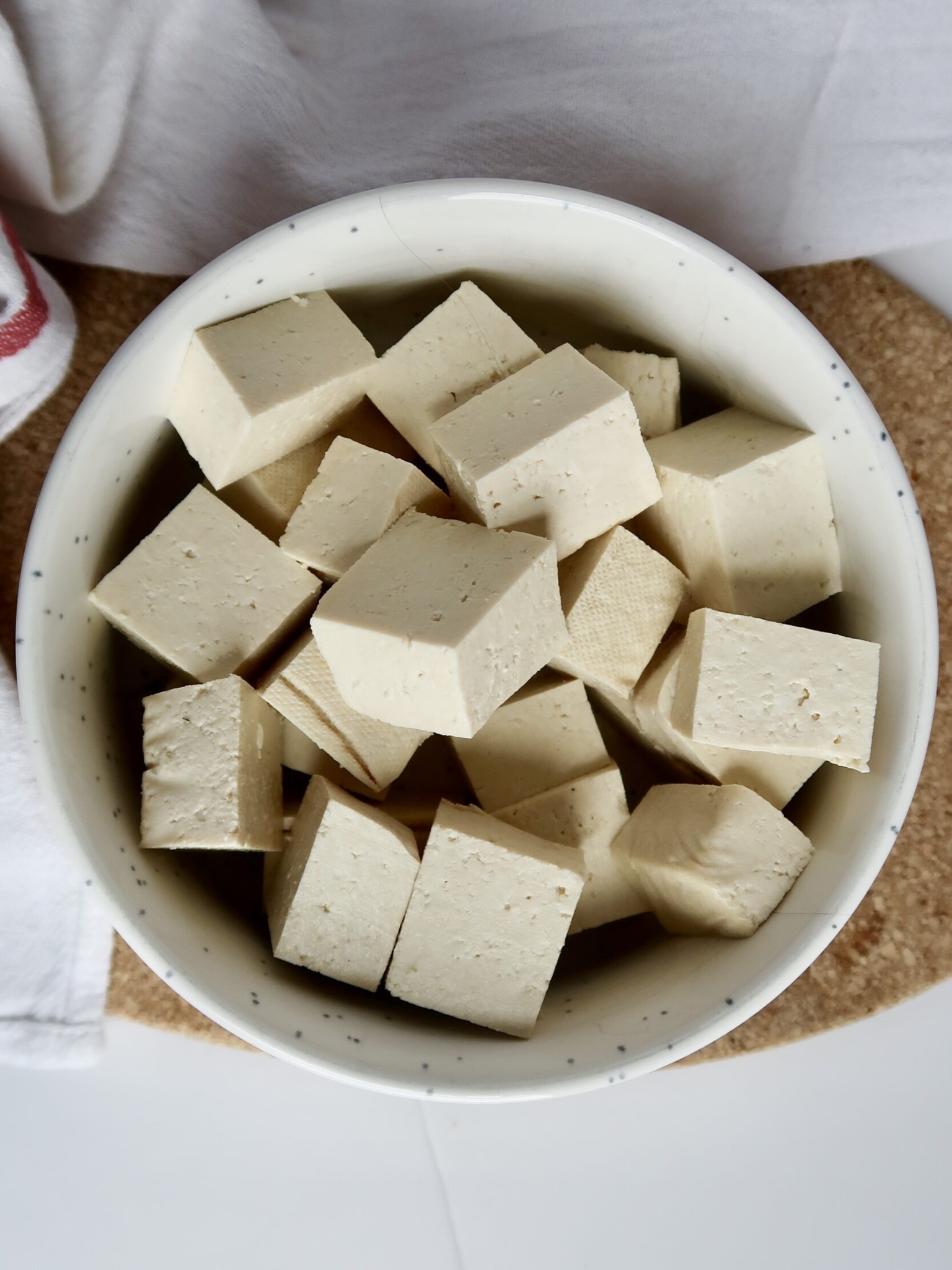Quick, Stovetop Ginger Garlic Basil Sticky Tofu (with Extra Firm Tofu!)