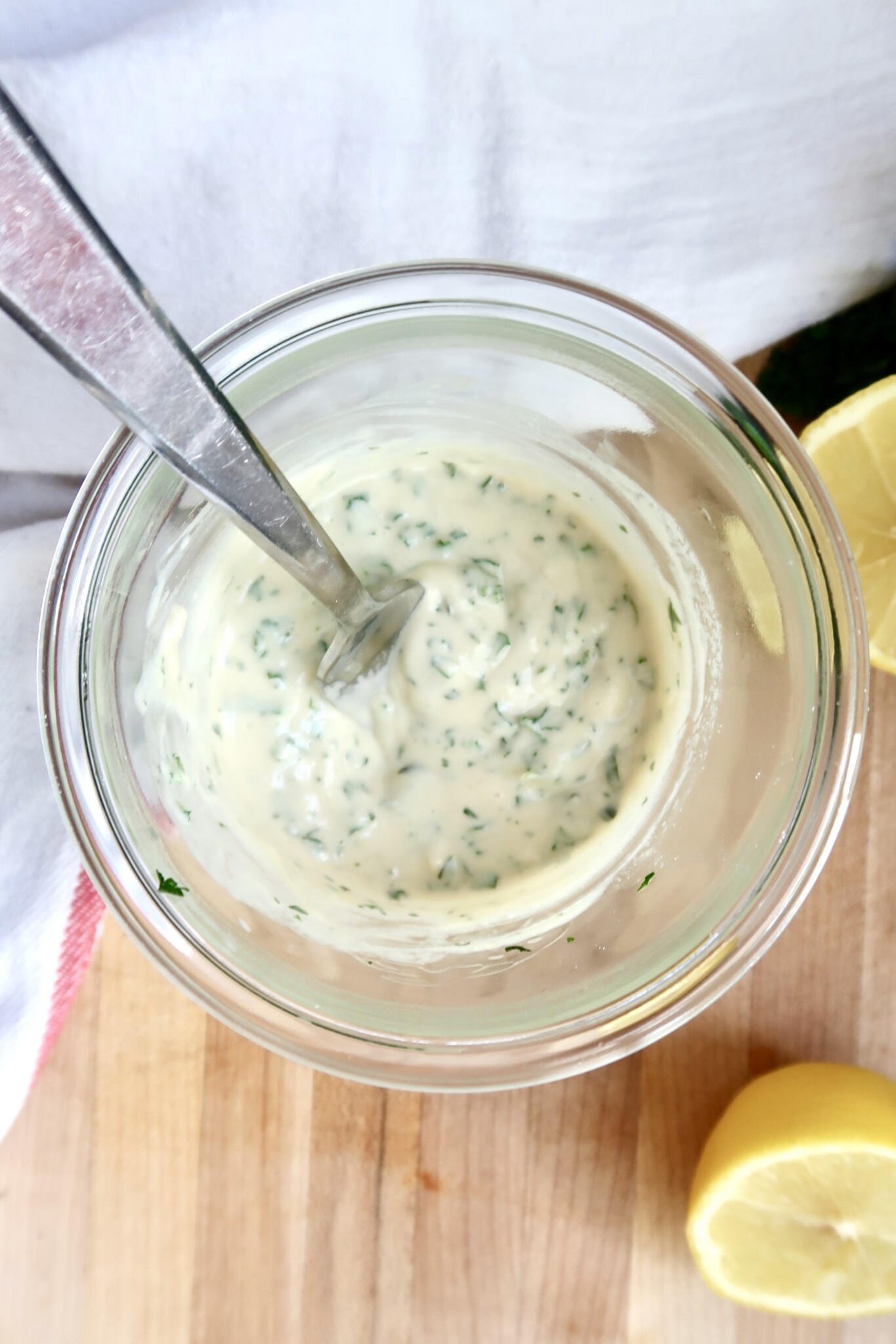 5-Minute Vegan Creamy Basil Dressing (Made with Tahini!)