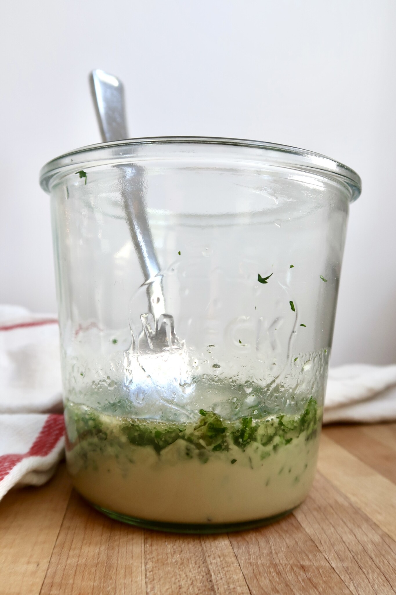 5-Minute Vegan Creamy Basil Dressing (Made with Tahini!)