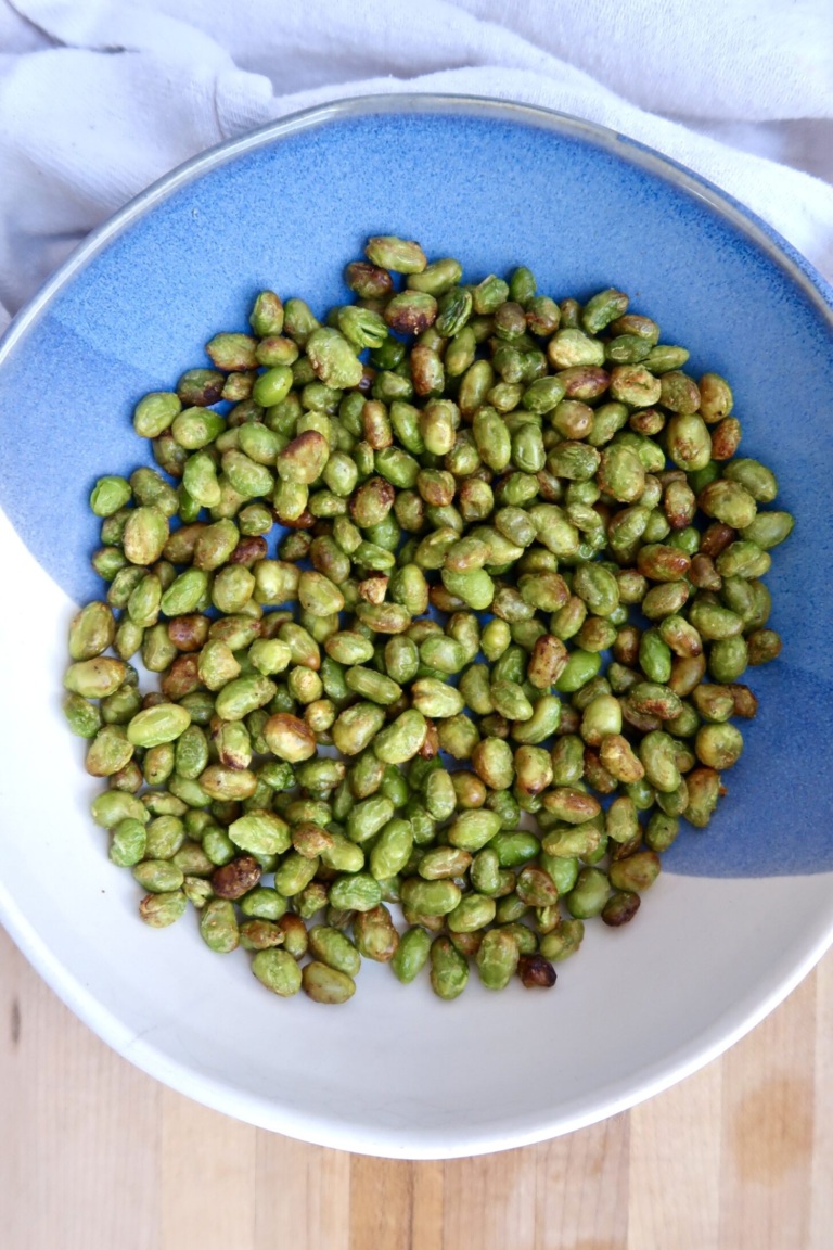10-Minute Roasted Edamame Snacks (with Frozen Edamame)